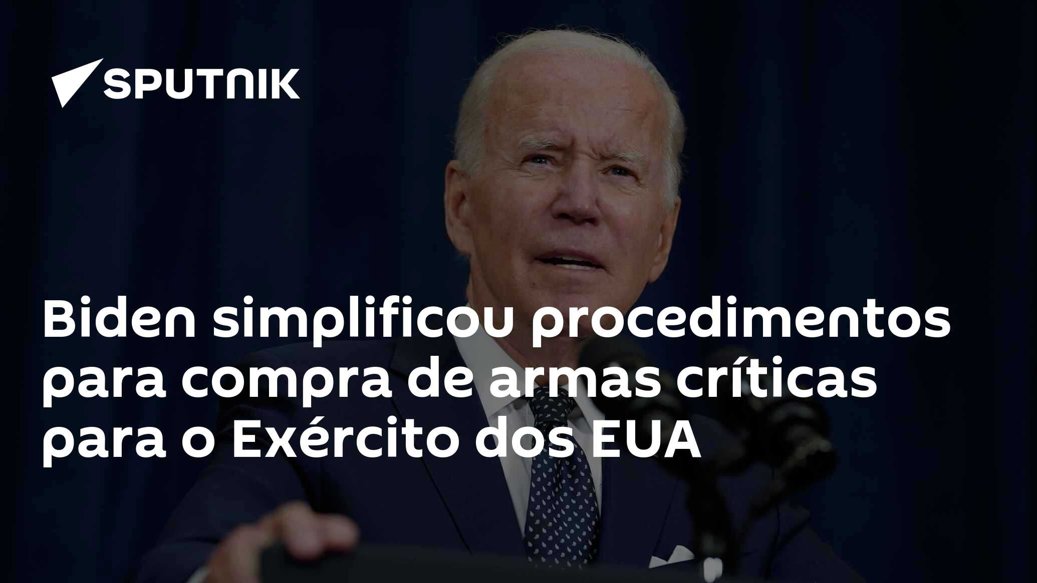 Biden simplificou procedimentos para compra de armas críticas para o ...
