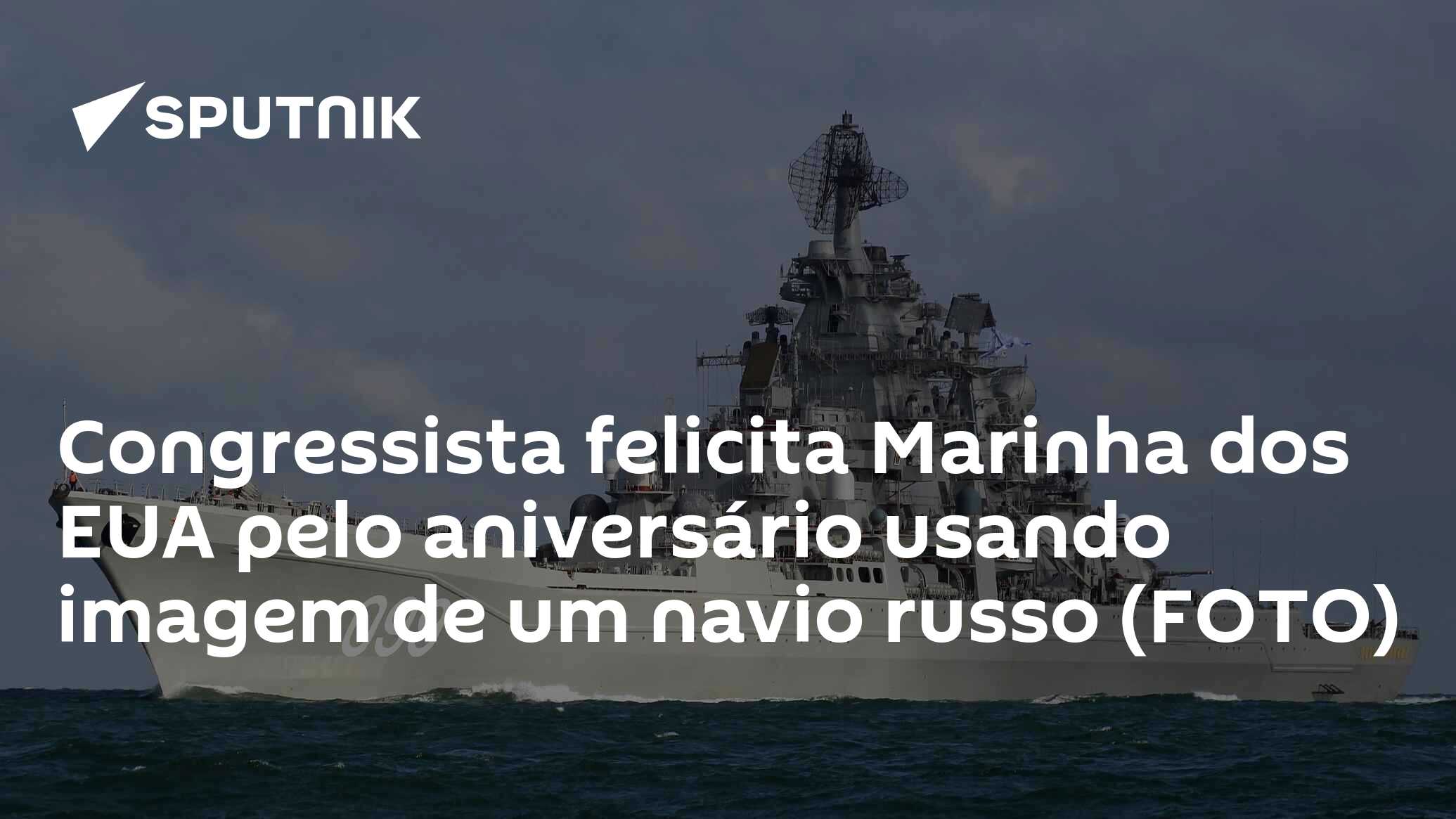 Congressista felicita Marinha dos EUA pelo aniversário usando imagem de ...