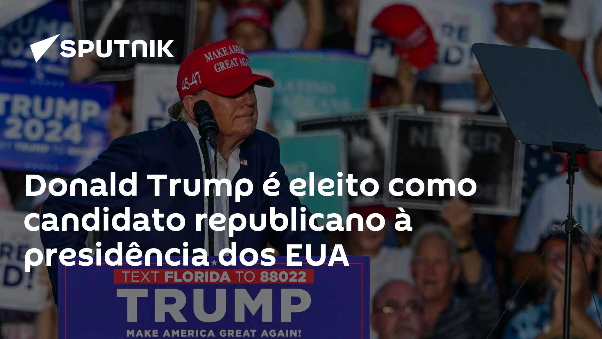 Donald Trump é eleito como candidato republicano à presidência dos EUA ...