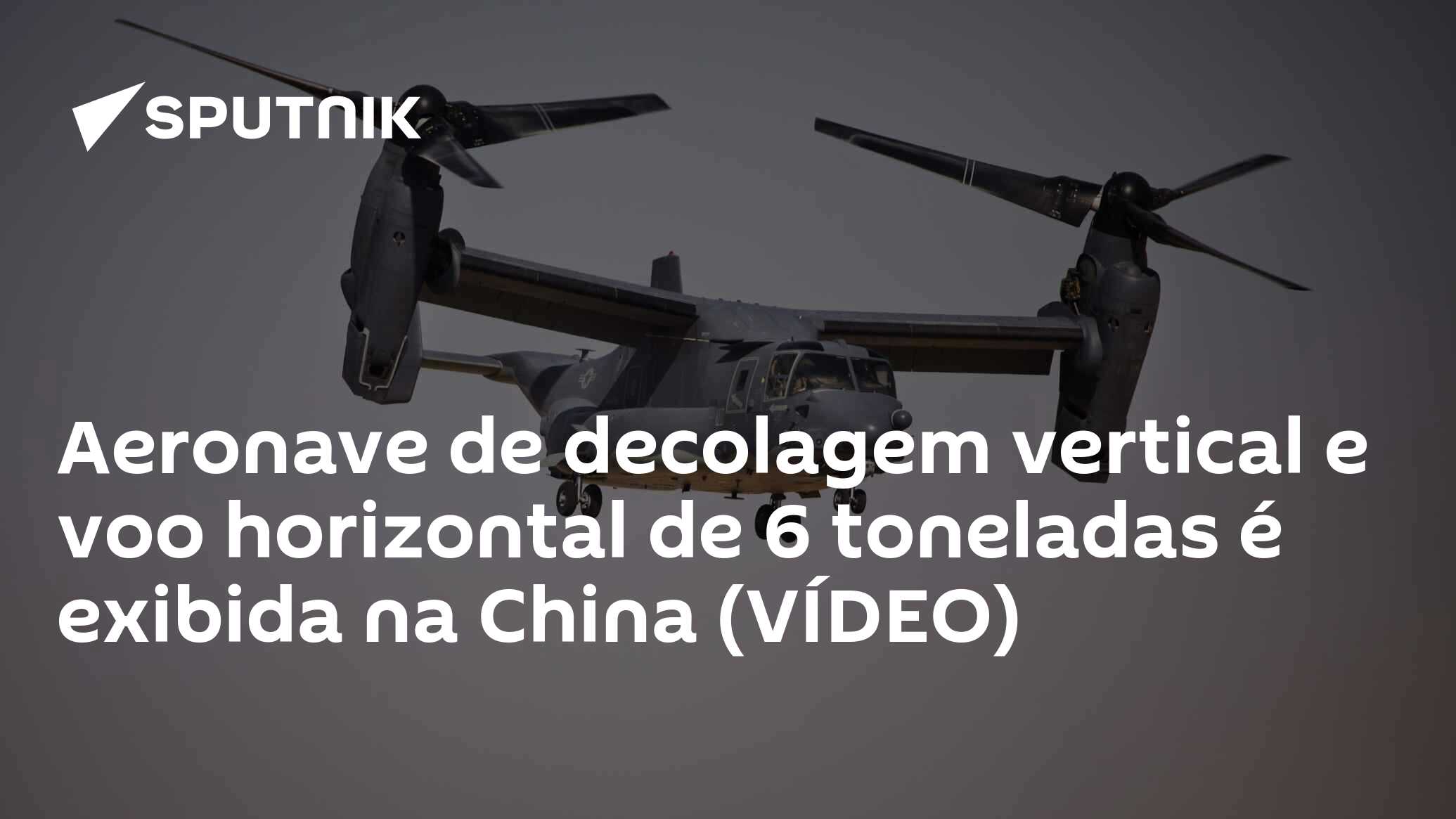 Aeronave de decolagem vertical e voo horizontal de 6 toneladas é ...